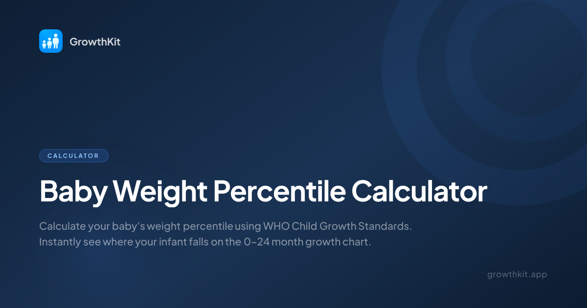 Baby Weight Percentile Calculator (0–24 Months) | WHO Growth Chart ...